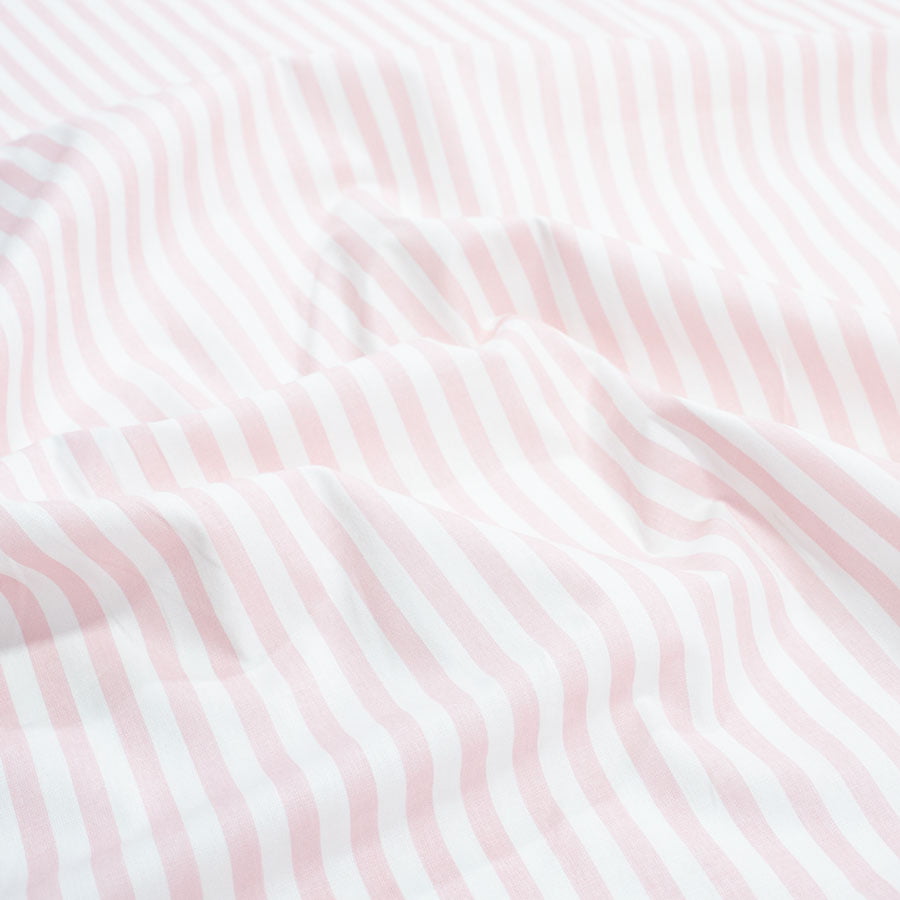 Tecido Tricoline Estampado Listrado Rosa